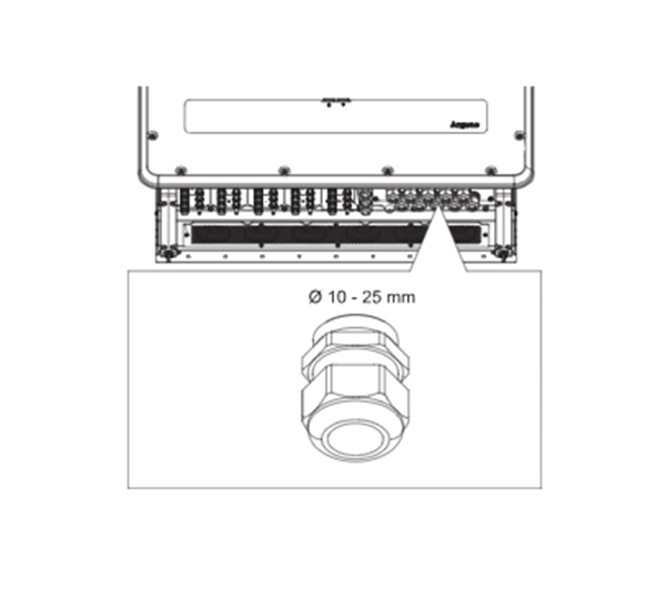 AC Daisy Chaining cable entry for Argeno 125 | 1358407